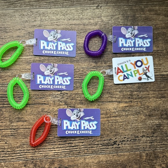 Dining | Lot Of 5 Chuck E Cheeses Play Pass | Poshmark